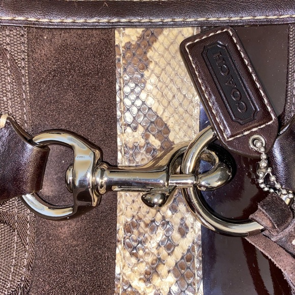 Coach | Bags | Coach Hamptons Signature Canvas Python Tote | Poshmark